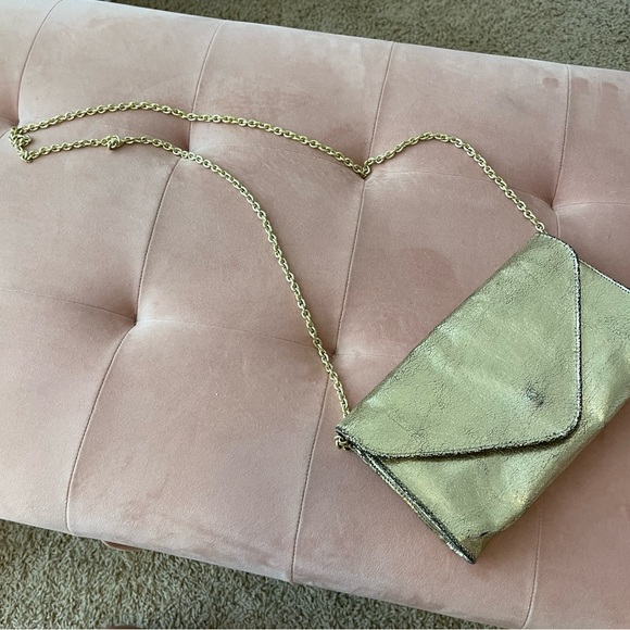Bags | Gold Foil Formal Crossbody Bag | Poshmark